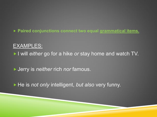 Paired conjunctions | PPTX