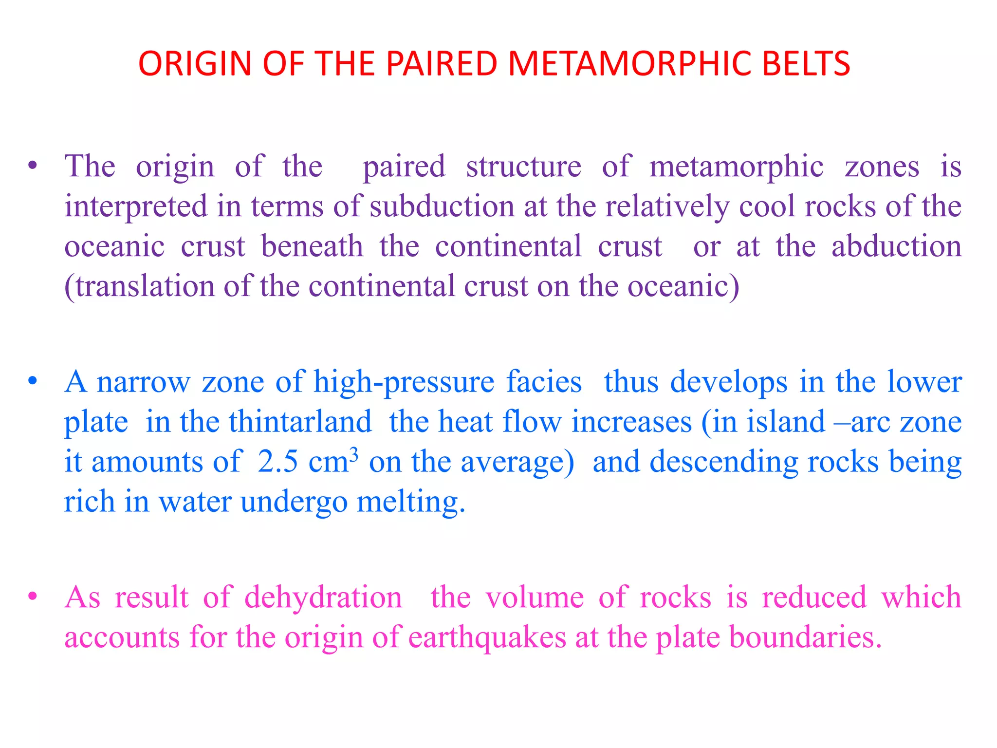Paired metamorphic belts | PPTX
