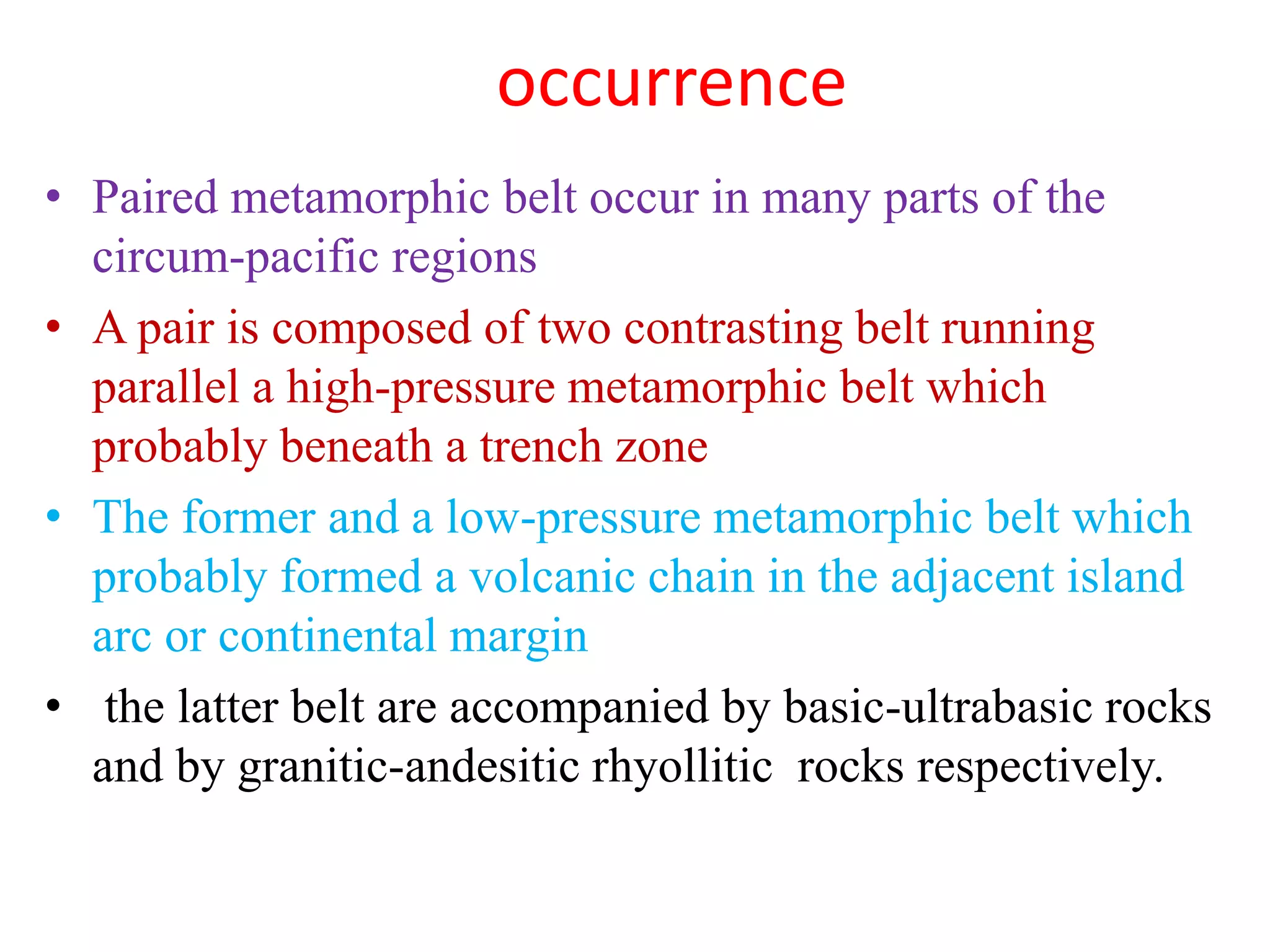 Paired metamorphic belts | PPTX
