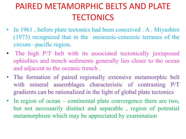 Paired metamorphic belts | PPTX | Geography | Science