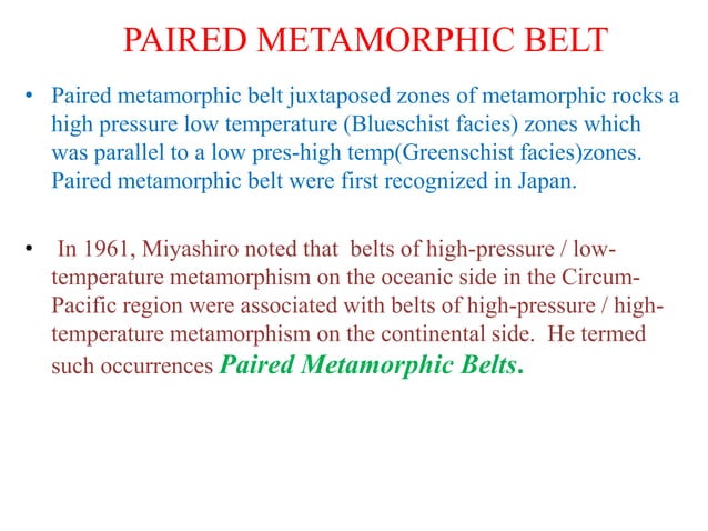 Paired metamorphic belts | PPTX | Geography | Science