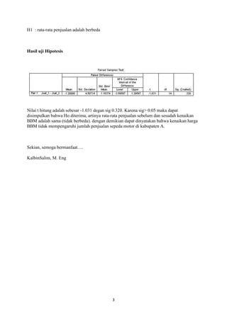 Paired sample t test | PDF