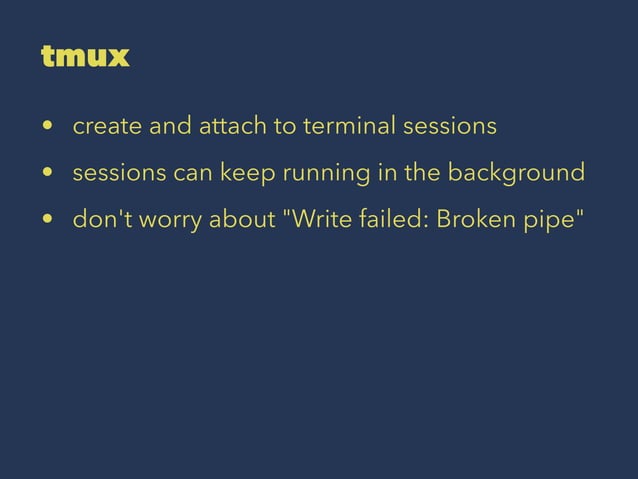 Pairing with tmux and vim for DevOps Days Austin 2015 | PPT