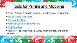 Pairing and mobbing | PPTX