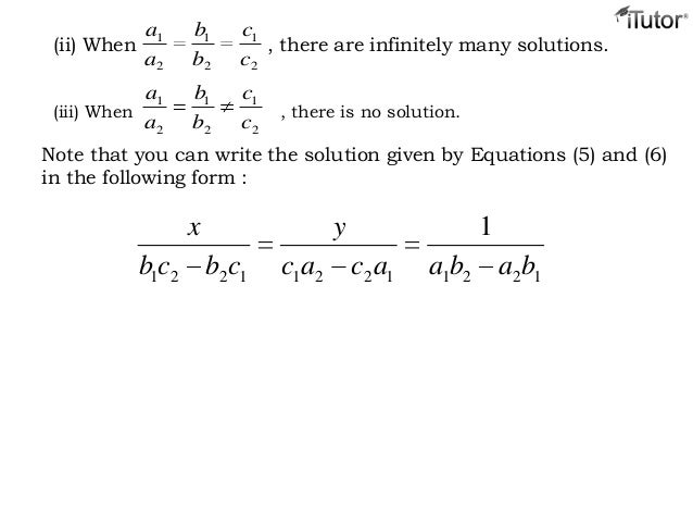 Pair of Linear Equation in Two Variable