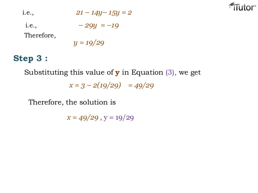 Pair of Linear Equation in Two Variable