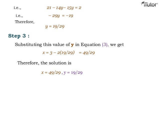 Pair of Linear Equation in Two Variable