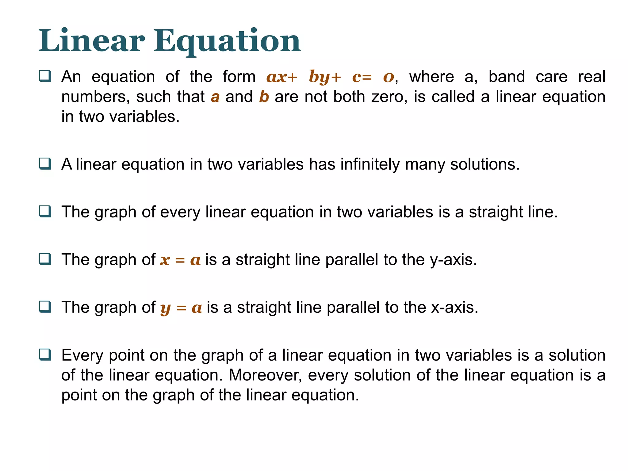 Pair of linear equations in two variables for classX | PPT