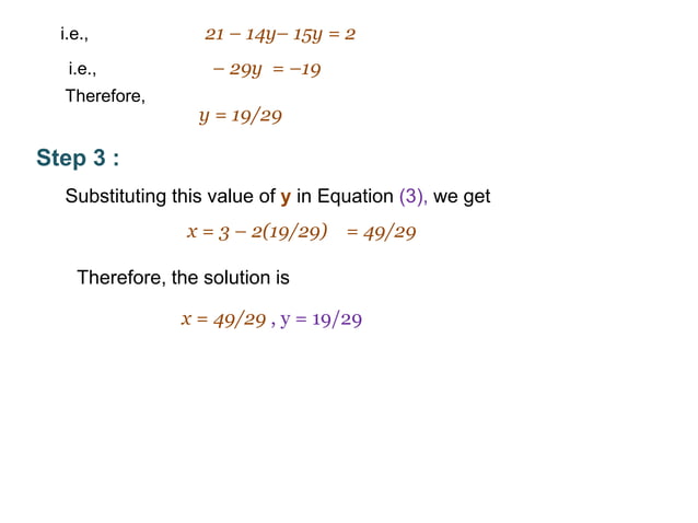 Pair Of Linear Equations In Two Variables For Classx Ppt