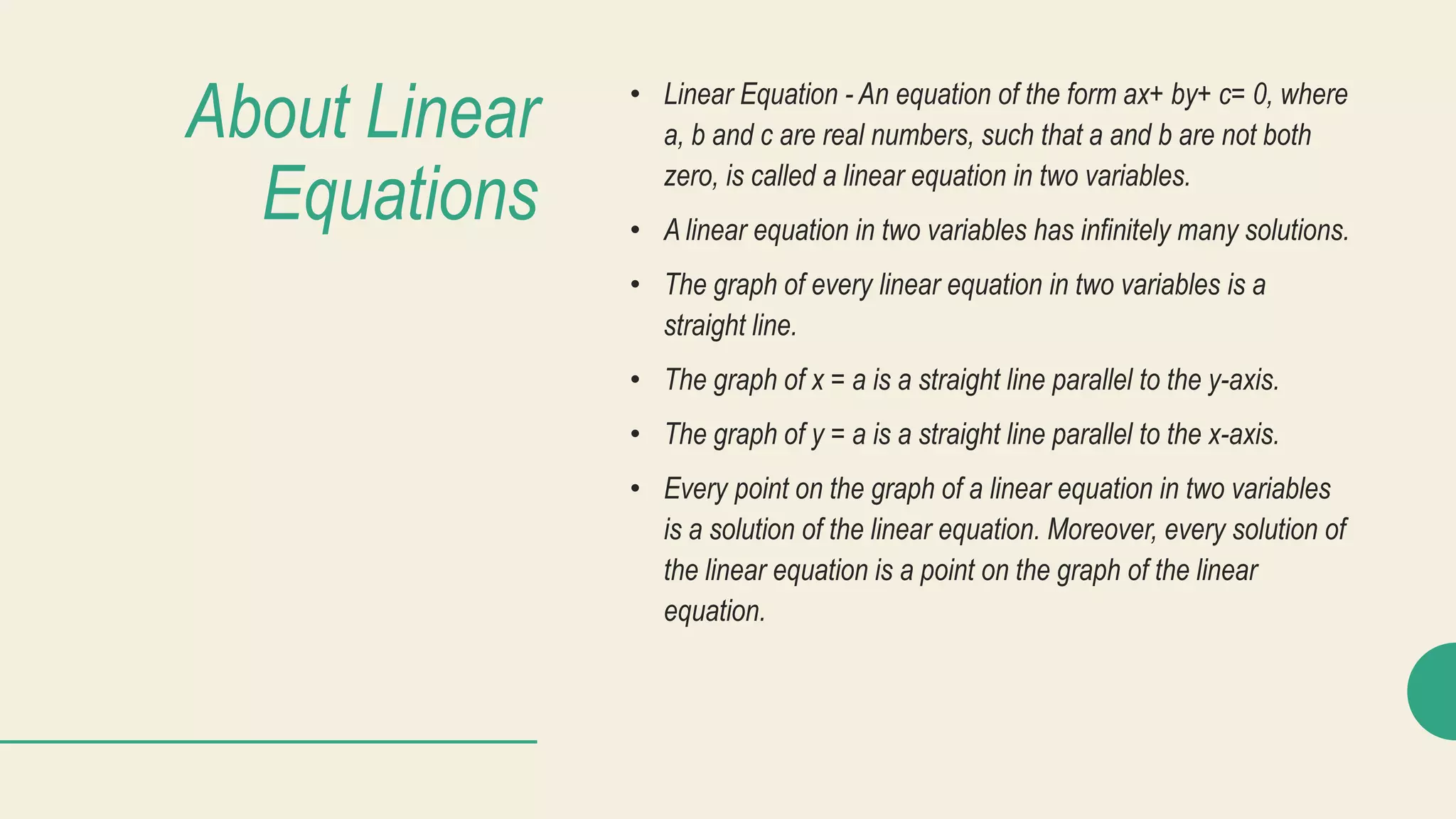 Pair of linear equations in 2 variables | PPT