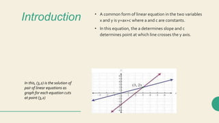 Pair of linear equations in 2 variables | PPT
