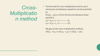 Pair of linear equations in 2 variables | PPT