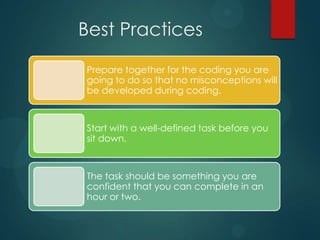 Pair programming in Agile methodology | PPTX