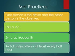 Pair programming in Agile methodology | PPTX