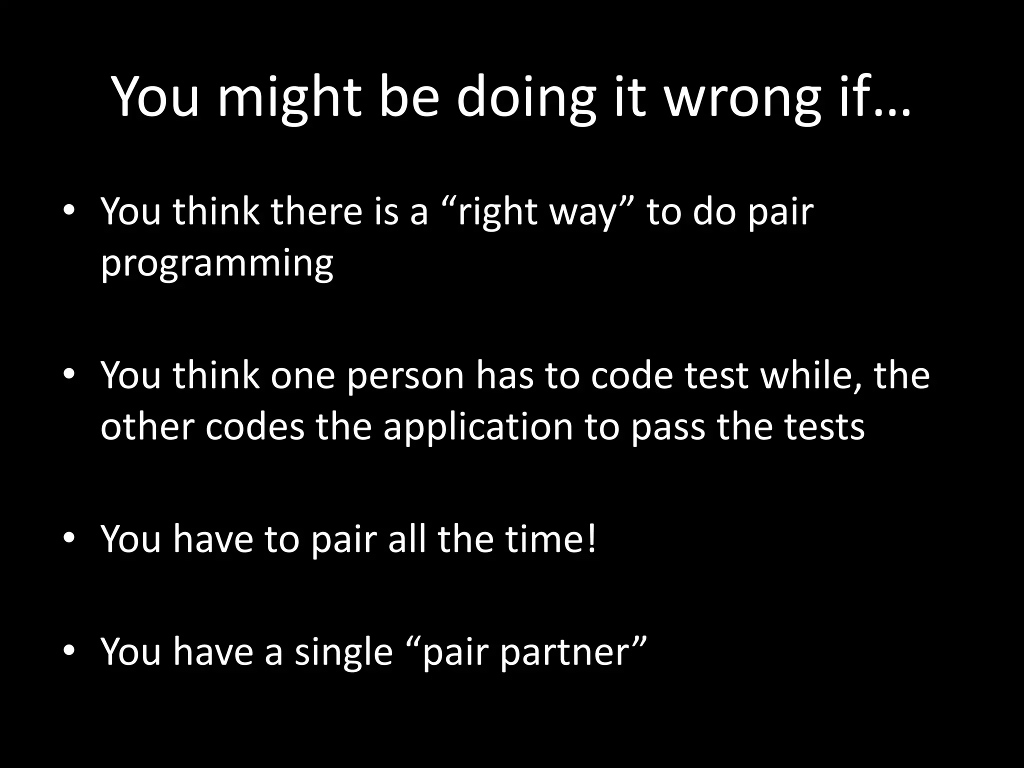 Pair Programming - the lightning talk | PPT