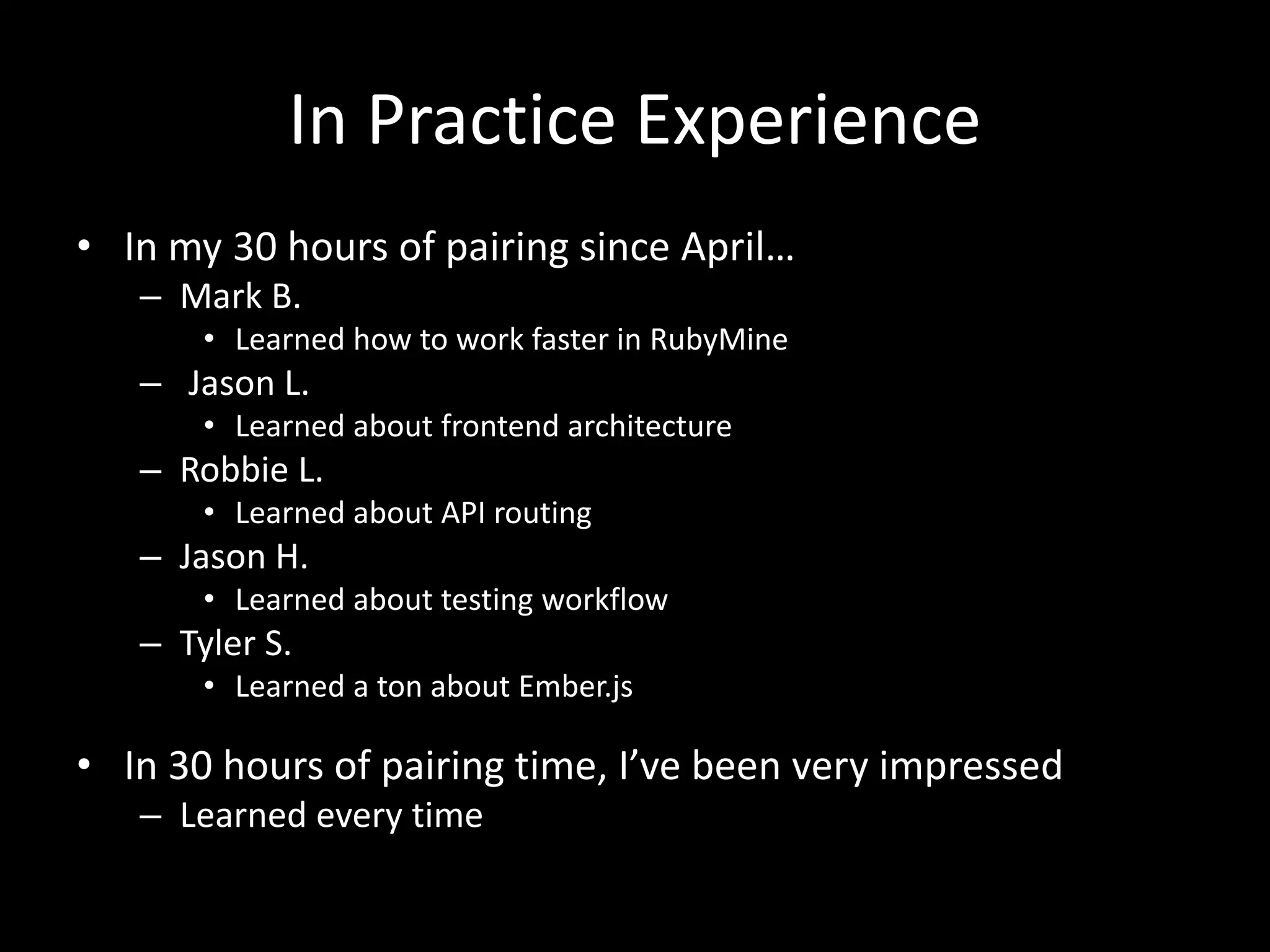 Pair Programming - the lightning talk | PPT