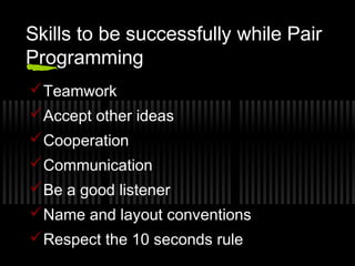 Pair Programming: overview and concepts | PPT