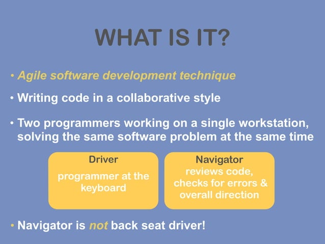 Pair programming | PPT Pair programming | PPT