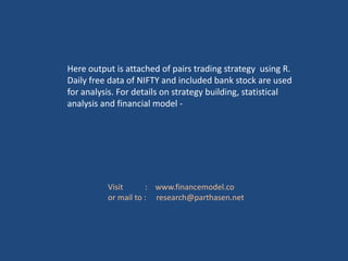 Pairs trading using R | PPT