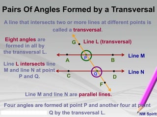 Pairs of Angles | PPTX