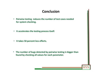 Pairwise Testing | PPT