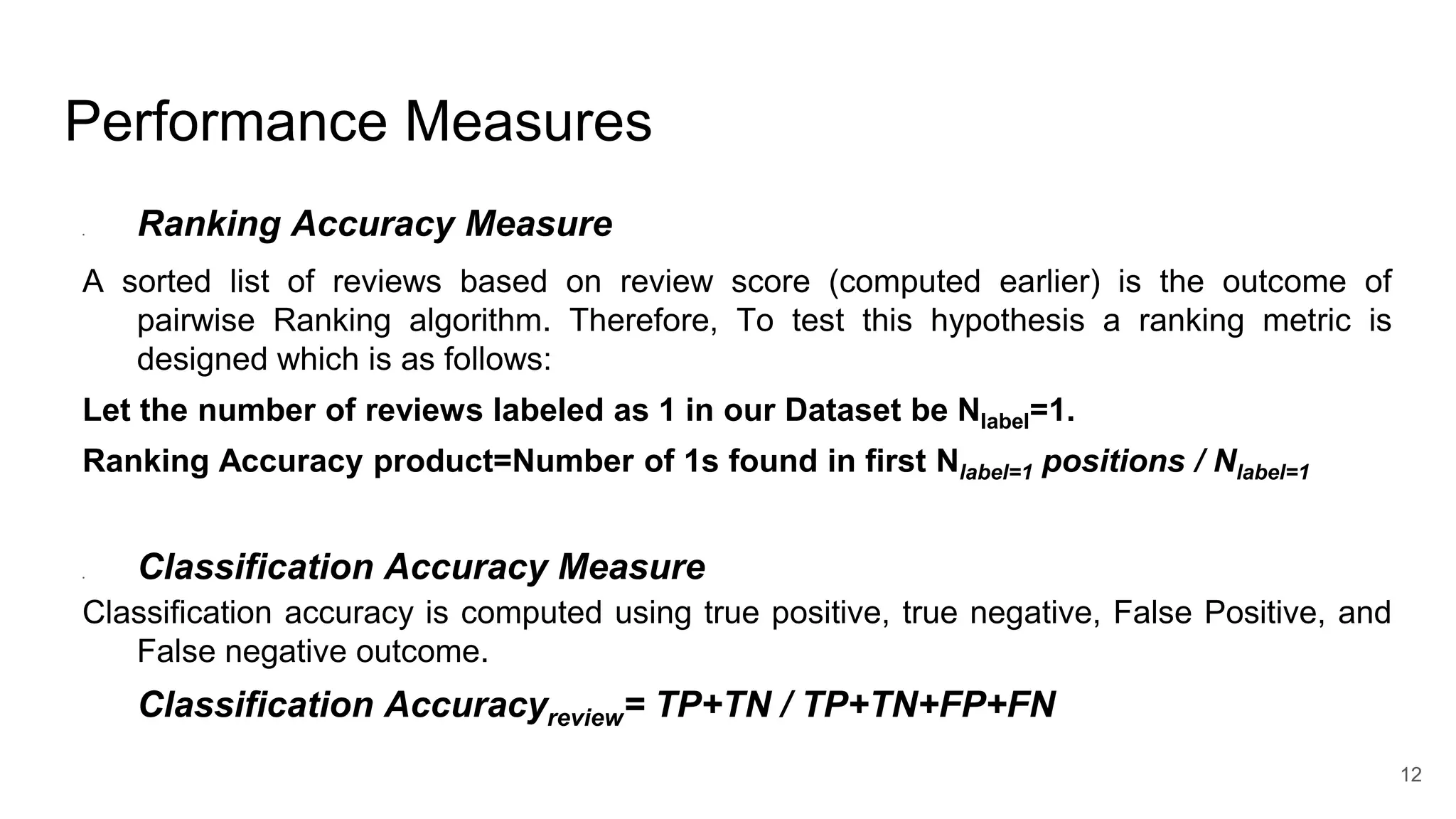 Pairwise reviews ranking and classification | PPTX