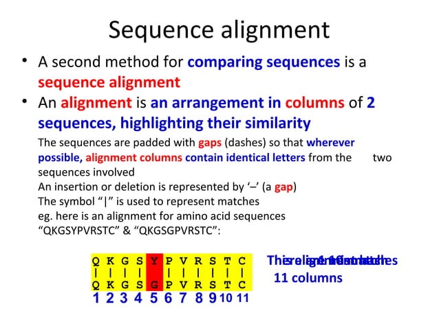 Pairwise Sequence Alignment Ppt Databases Computer Software And