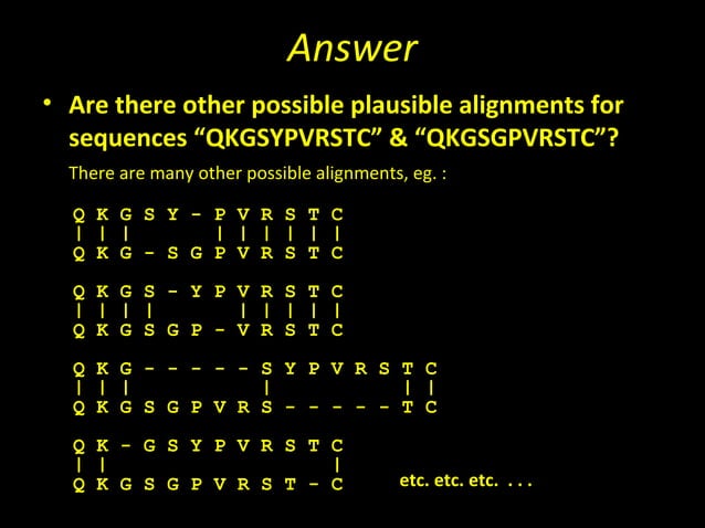 Pairwise Sequence Alignment Ppt Databases Computer Software And Applications