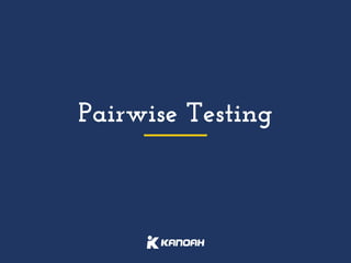 Pairwise testing | PDF