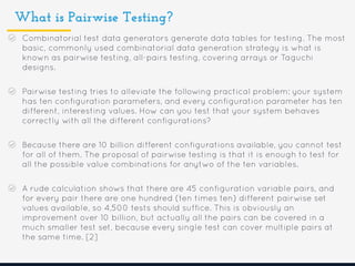 Pairwise testing | PDF