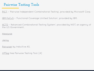 Pairwise testing | PDF