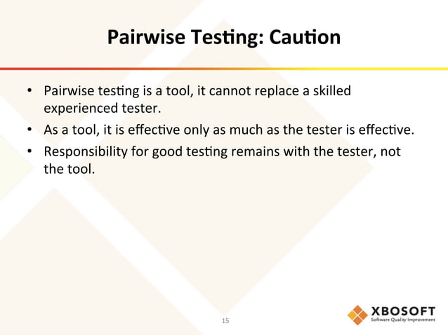 Pairwise Testing Strategic Test Case Design Pdf Programming