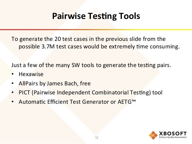 Pairwise Testing Strategic Test Case Design