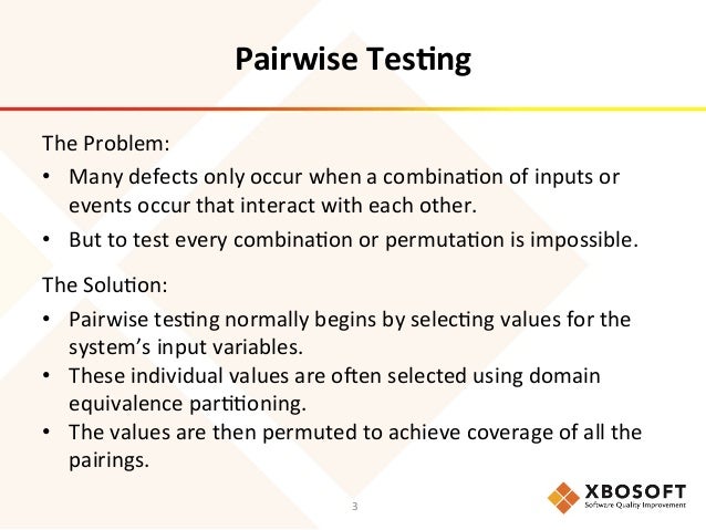 Pairwise Testing Strategic Test Case Design