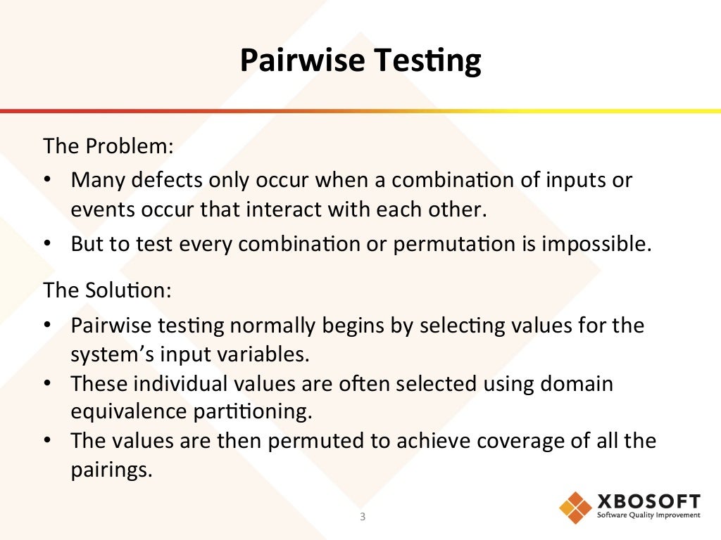 Pairwise Testing Strategic Test Case Design