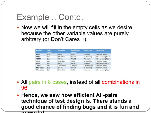 Pairwise testing technique-Made easy | PPTX