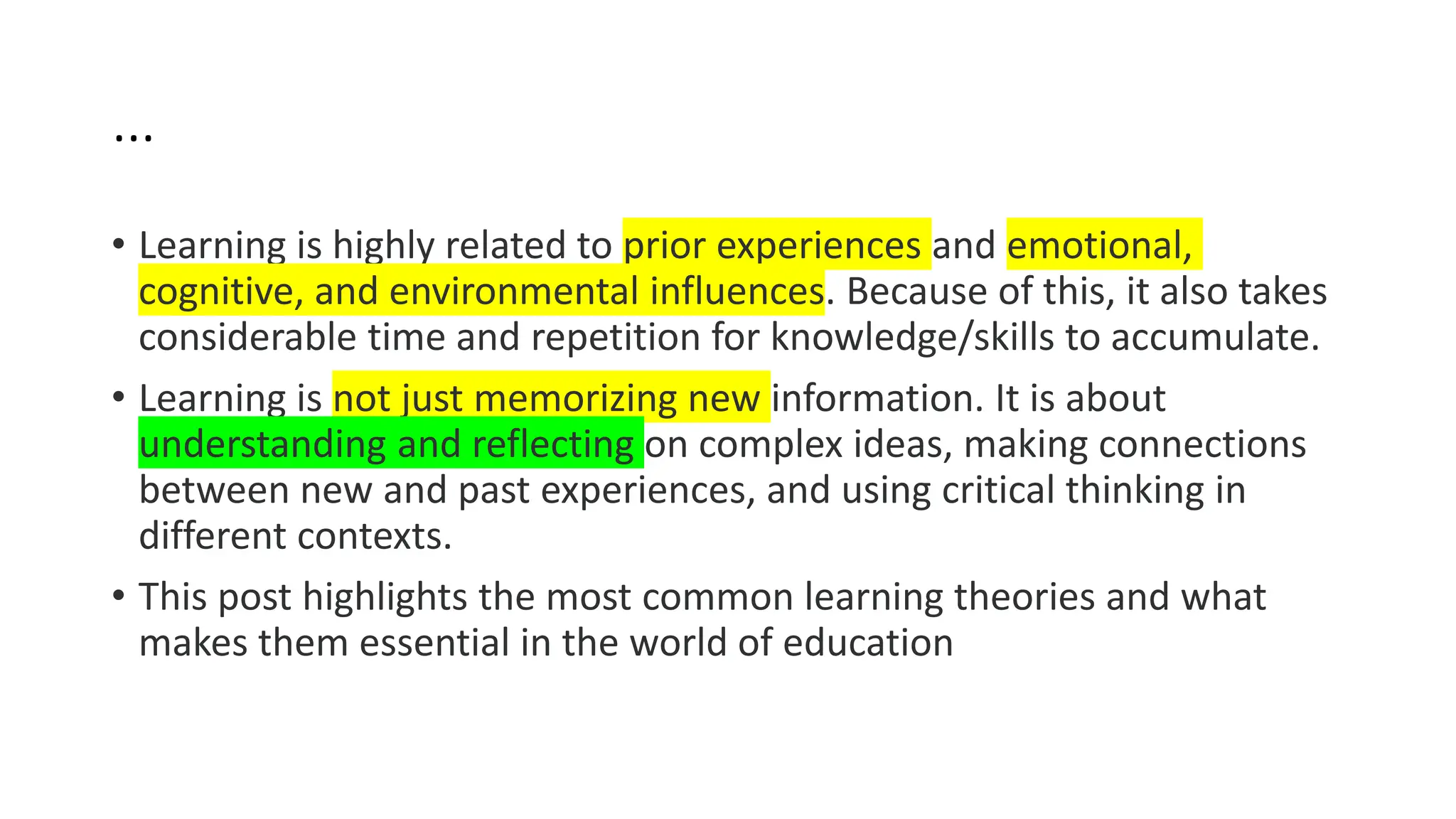 Pair work on learning theories. Powerpoint Presentation | PPT