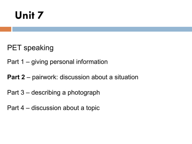Pairwork speaking pet | PPT