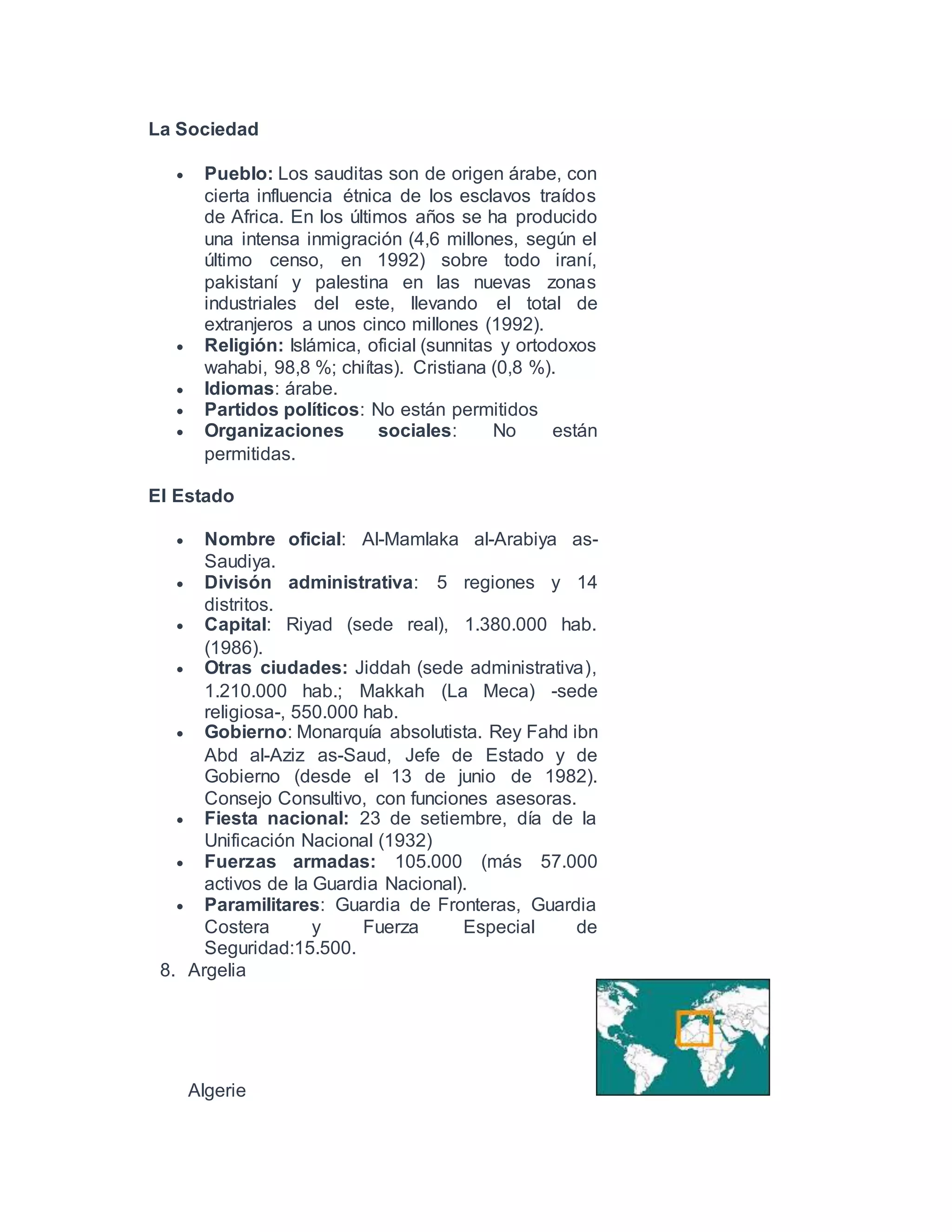 Paises del mundo (fichas informativas) | DOCX