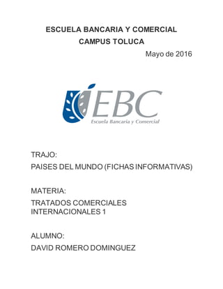 Paises del mundo (fichas informativas) | DOCX