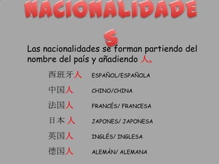 Paises, nacionalidades, idiomas | PPT