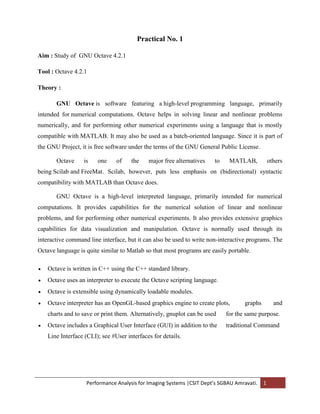 Performance Anaysis for Imaging System | PDF
