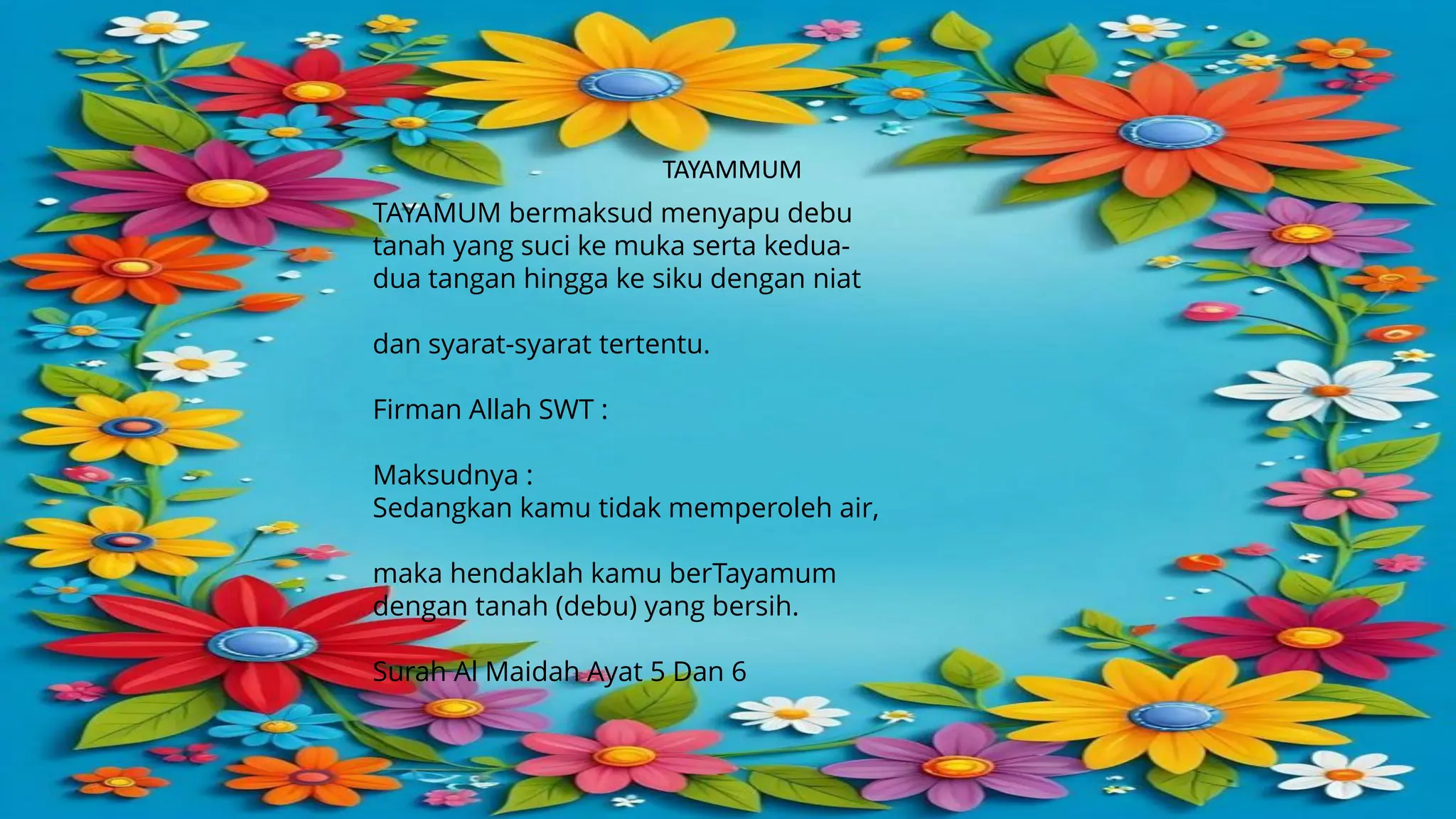 pendidikan islam tahun 5 pengertian tayamum | PDF