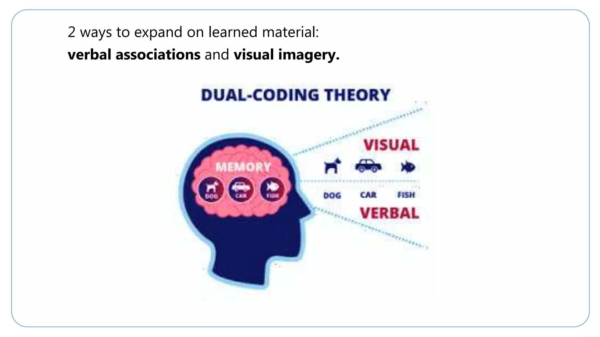 Paivios's dual coding theory | PPTX
