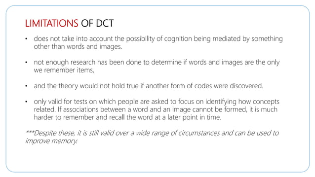 Paivios's dual coding theory | PPTX