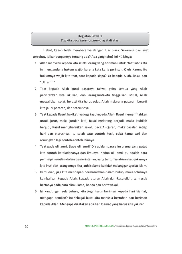 Modul 1 PAI XI LB | PDF