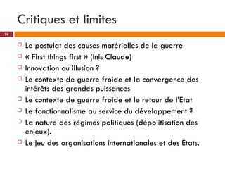 David Mitrany et le fonctionnalisme | PPT