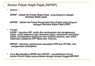 Pajak bab3 (Ketentuan Umum dan Tata Cara Perpajakan) | PPT