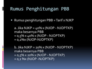 Pajak bumi dan bangunan | PPTX