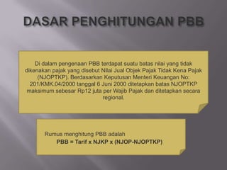 Pajak bumi dan bangunan (pbb) | PPTX